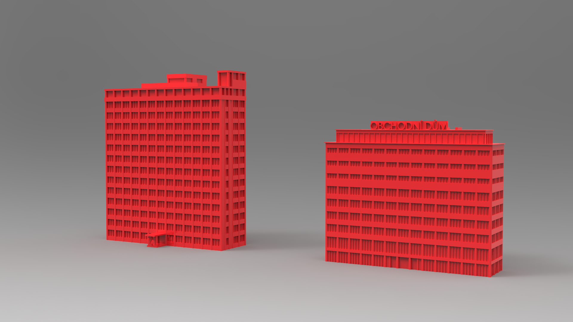 Models of famous "Bata" buildings - Showcase FMK UTB : Showcase FMK UTB