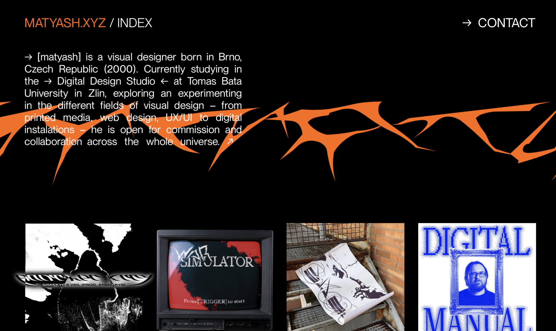 MATYASH.XYZ – Digitální portfolio - Showcase FMK UTB : Showcase FMK UTB