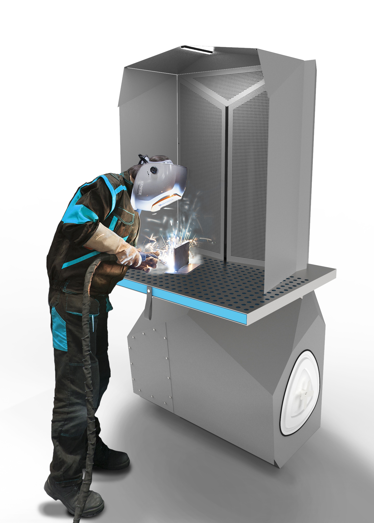 Welding table with filter - Showcase FMK UTB : Showcase FMK UTB