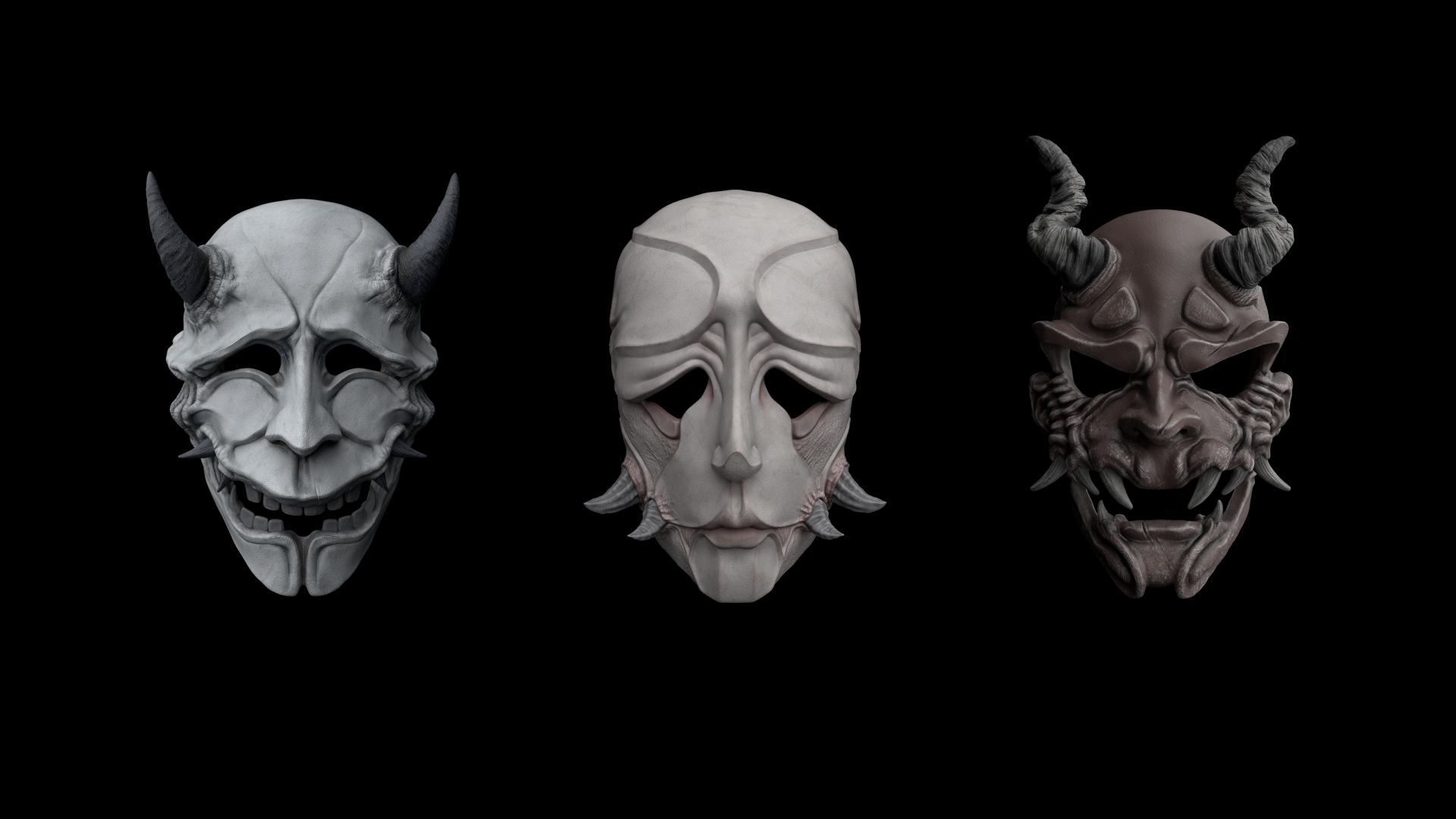 Japanese Theatre Masks - Showcase FMK UTB : Showcase FMK UTB
